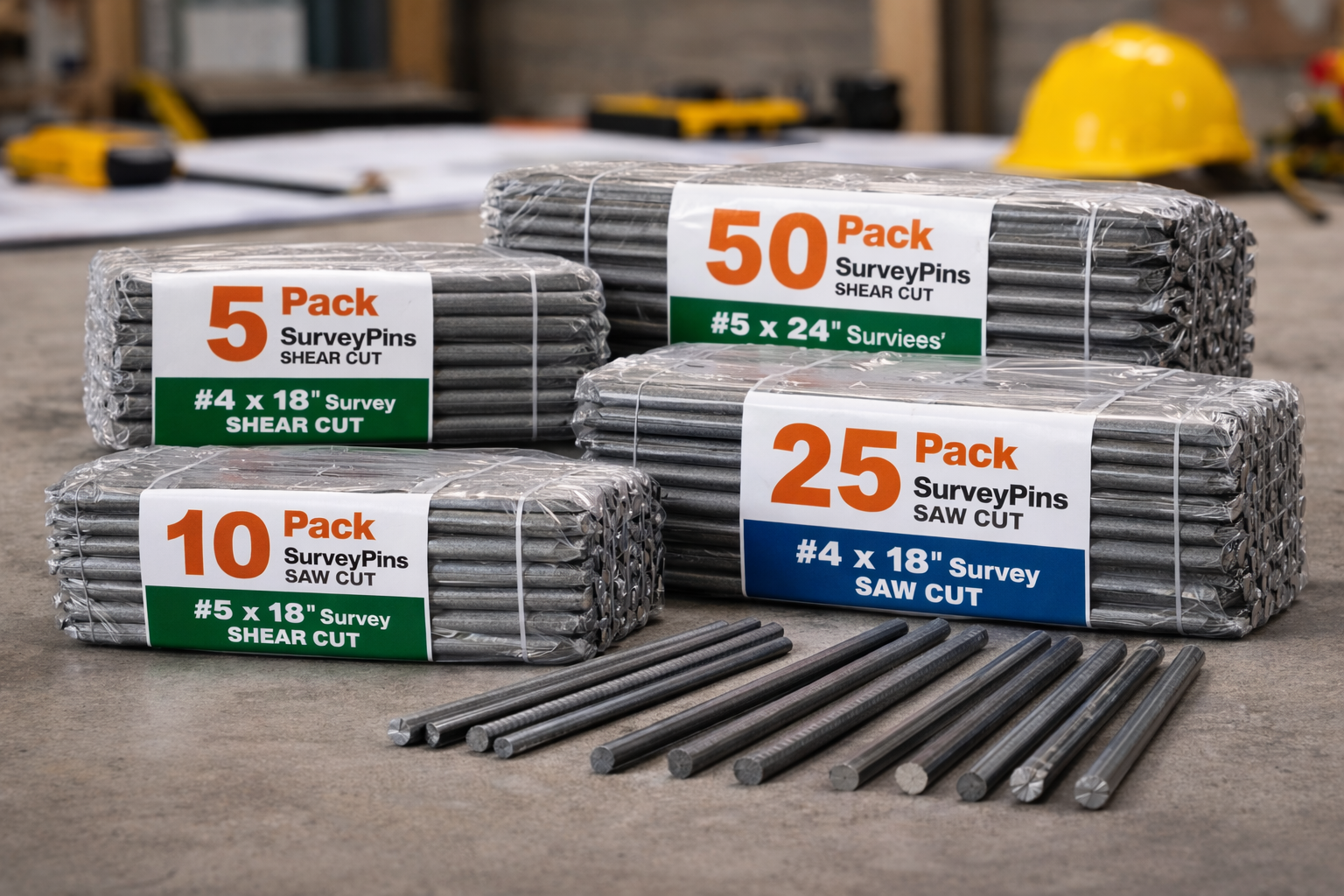 #6 x 24" SurveyPack – Saw Cut – Bolsinger Rebar Inc